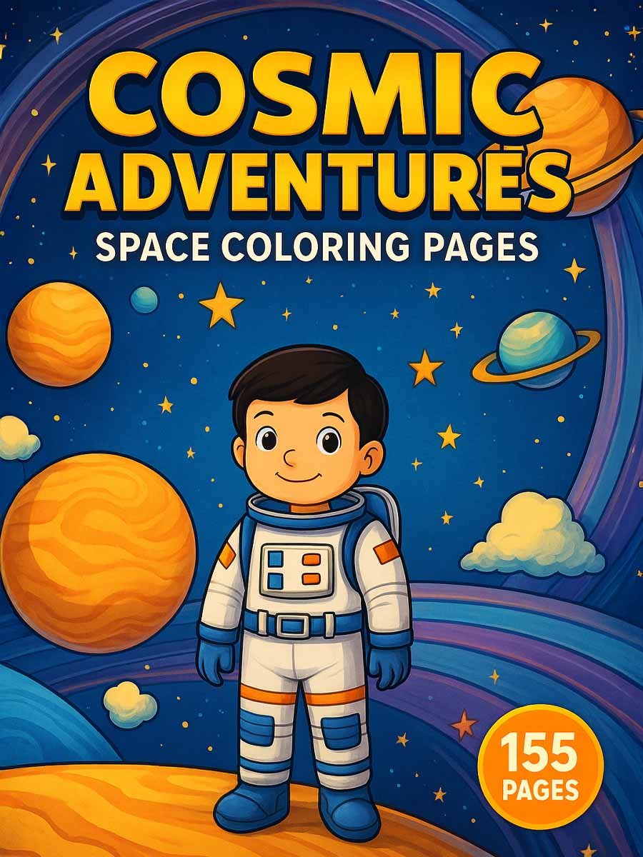 Cosmic Adventures – 155 Space Coloring Pages | Little Wonder Printables