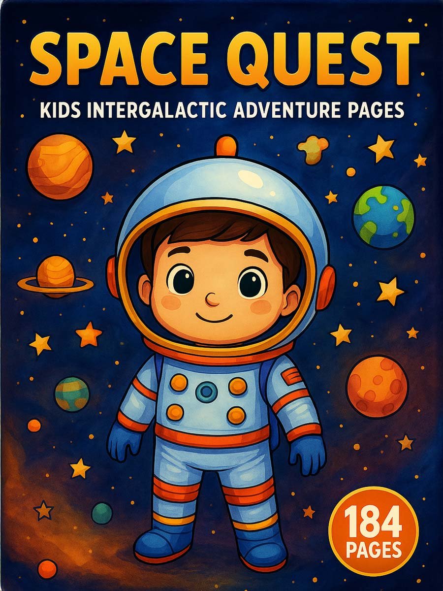 Space Quest – 184 Intergalactic Adventure Pages for Kids | Little ...